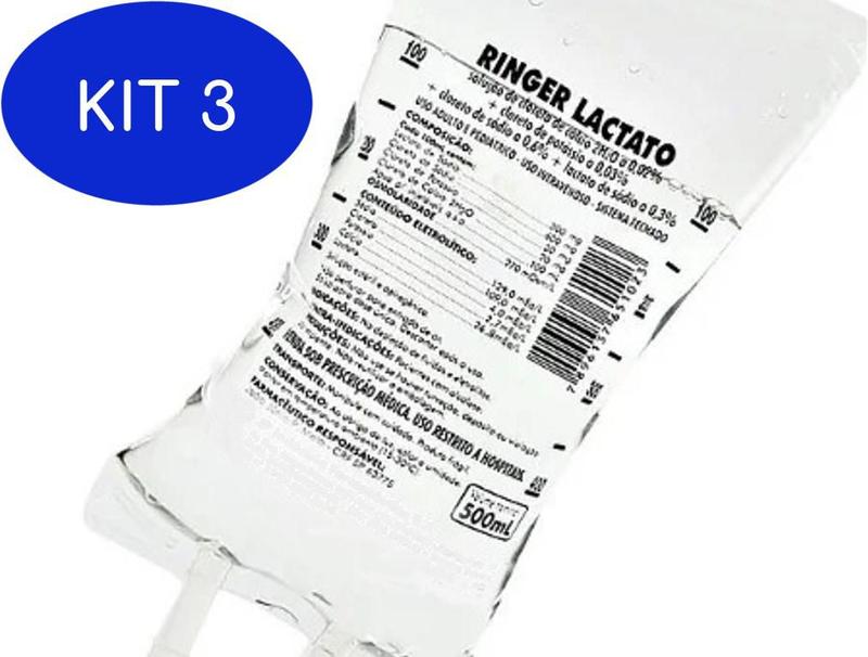 Kit 3 Solução De Ringer Com Lactato De Sódio - Beker - No Magalu ...