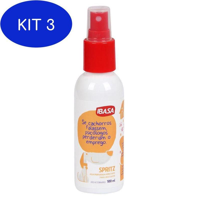 Kit 3 Spritz Água Perfumada Hidratante Ibasa 100Ml - Ibasa Pet - Outros ...
