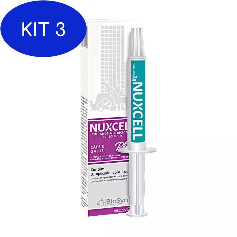 Kit 3 Suplemento Vitamínico Nutrabox Nuxcell Plus - Byosin - Vitaminas ...