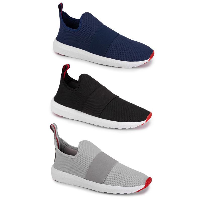 Kit 3 tênis meia masculino calce fácil confortável caminhada corrida ...