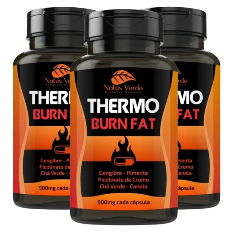 Kit 3 Thermo Burn Fat Acelerador Metabólico 100 Cáps De 500mg ...