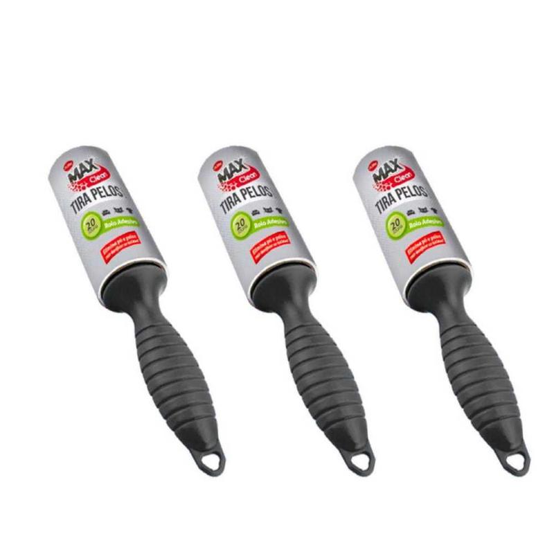 Kit 3 Tira Pelo Rolo Adesivo Sofa Roupas 20 Folhas - Max Clean - CLINK ...