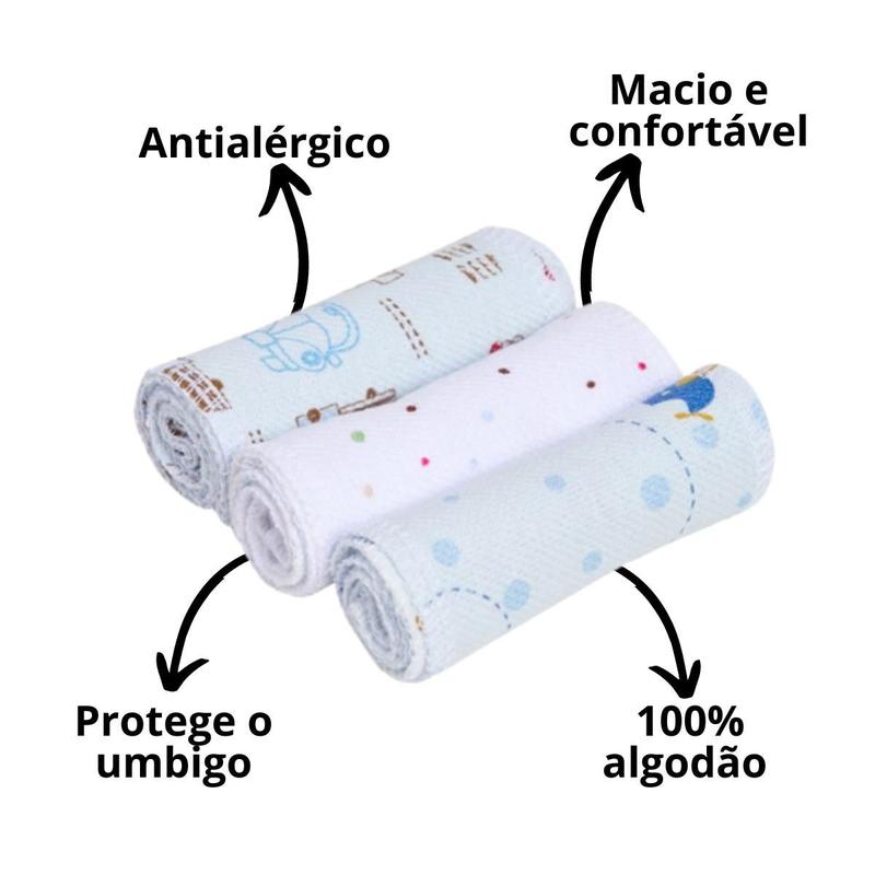 Kit 3 und faixa umbilical umbigo bebe enxoval antialergico recem ...