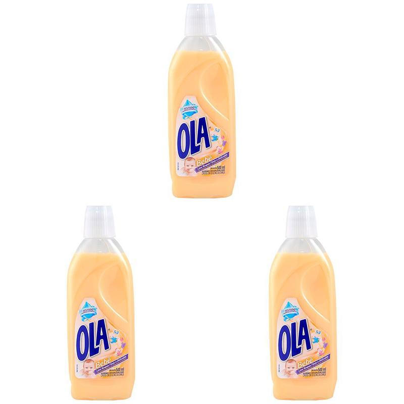 Kit 3 Und Lava Roupas Ola Bebê 500ml - Sabão - Magazine Luiza