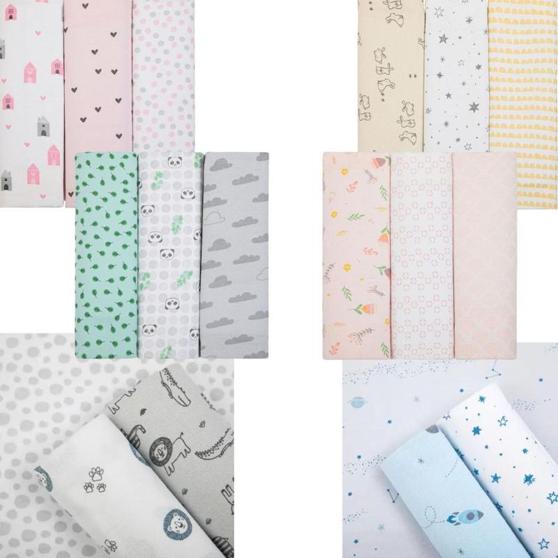 Kit 3 Unidades Cueiro Bebê Flanelado Compose Papi 1.00x80 Cm - Cueiro ...