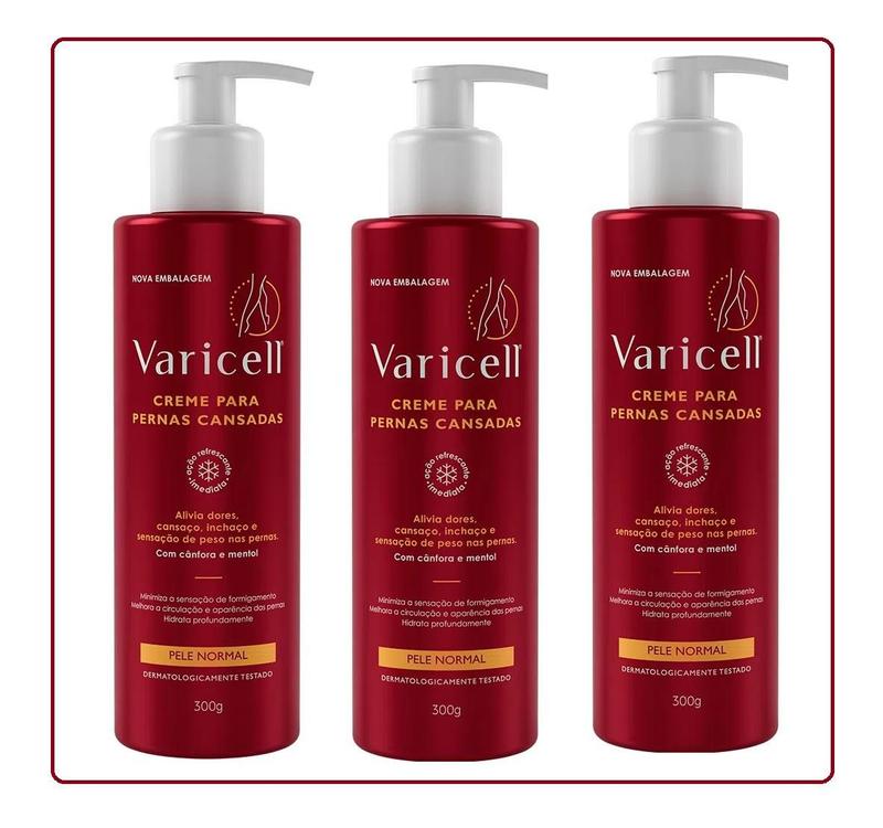 Kit 3 Varicell Para Pernas Cansadas 300G - Farmoquimica - Divcom Pharma ...