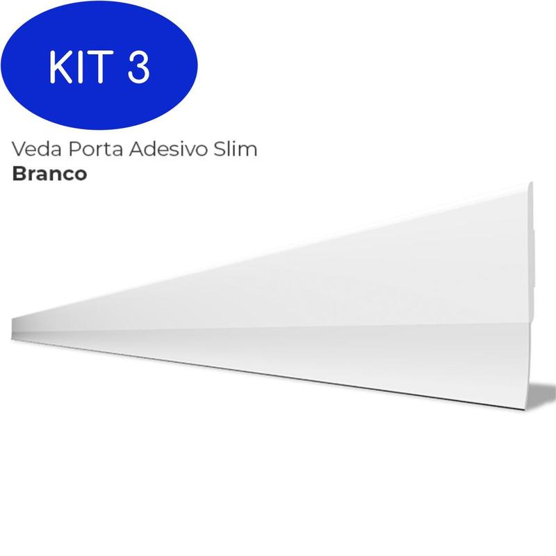 Kit 3 Veda Porta Slim 1 Metro Branco Comfort Door - Veda Porta ...