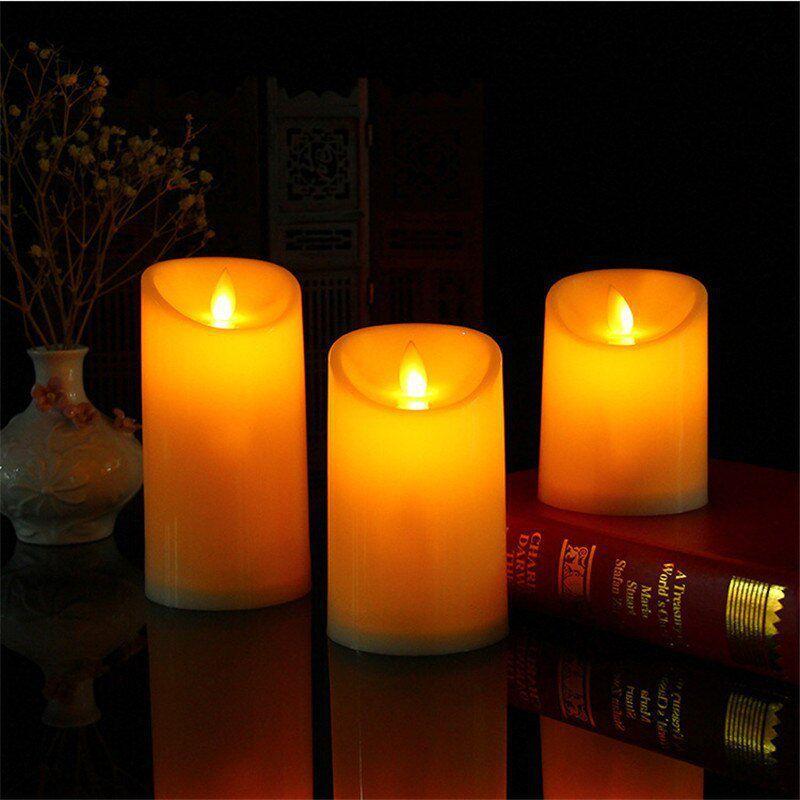 Kit 3 Velas LED Flame Moving em 3 Tamanhos - Yazi - Vela Palito ...