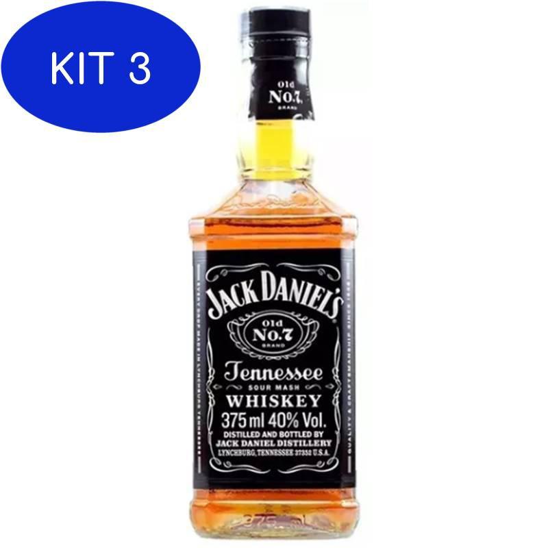 Kit 3 Whisky Jack Daniel'S Tennessee 375Ml - Jack Daniels - Whisky ...
