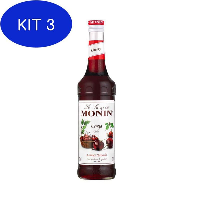 Kit 3 Xarope De Cereja Monin 700Ml - Xarope para Bebida - Magazine Luiza