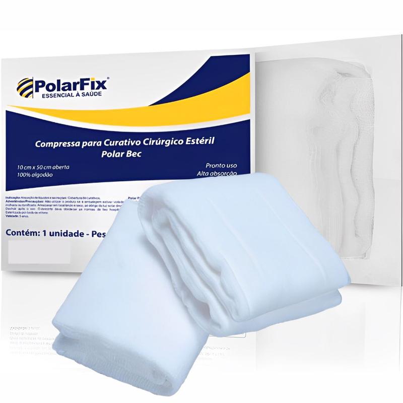 Kit 30 Compressa de Gaze Esteril Algodonada 10x50 Polarfix - Gaze ...