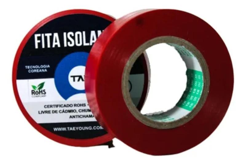 Kit 30 Fita Isolante Antichma Colorida. 18mm X 20m- Marrom - TAEYOUNG ...