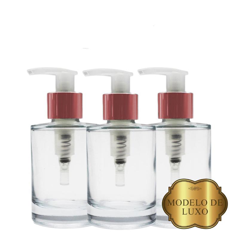 KIT 30 Frascos de Vidro 100 Ml + Válvula Pump Luxo - Click Aroma ...