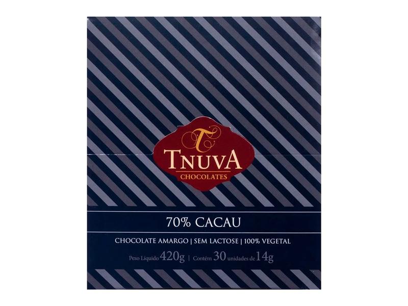 Kit 30 Tabletes Chocolate 70% Cacau Sem Lactose Tnuva 420g - Chocolate ...