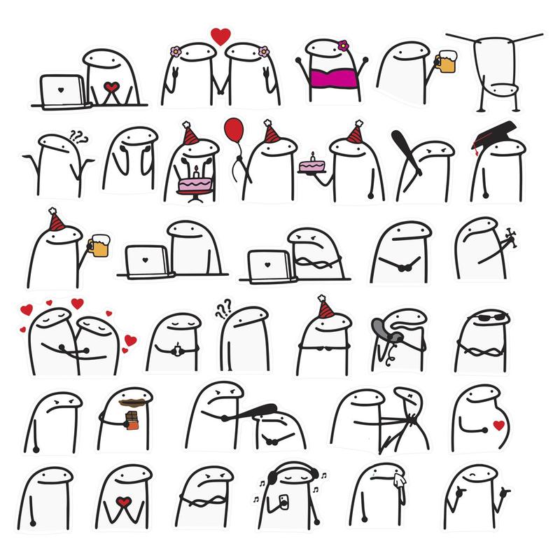 Kit 33 Adesivos Flork Notebook Caderno Agenda Diario Adesivo - MAF - No ...