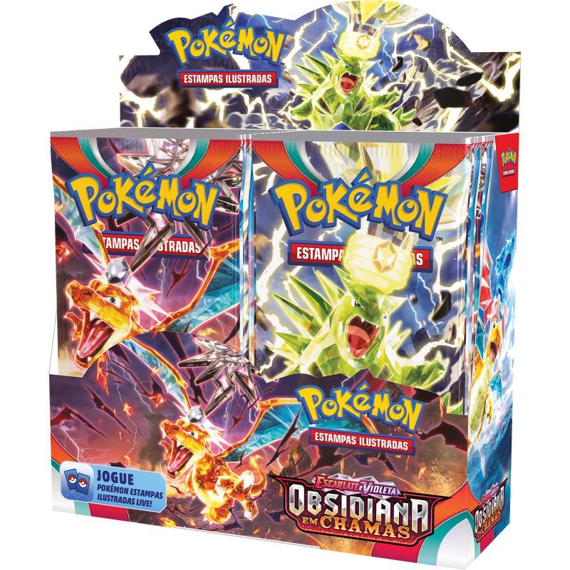 Kit 36 Boosters - Booster Box - Escarlate e Violeta 3 Obsidiana em ...