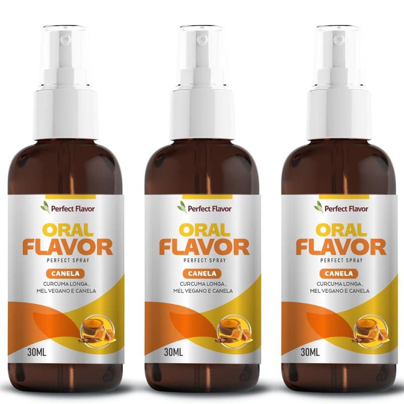 Kit 3uni Oral Flavor Perfect Spray Canela + Mel + Cúrcuma Longa 30ml ...