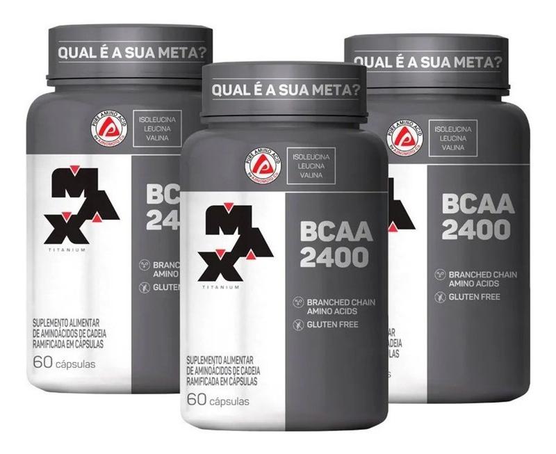 Kit 3x Bcaa - Max Titanium (180 Cáps) - BCAA - Magazine Luiza