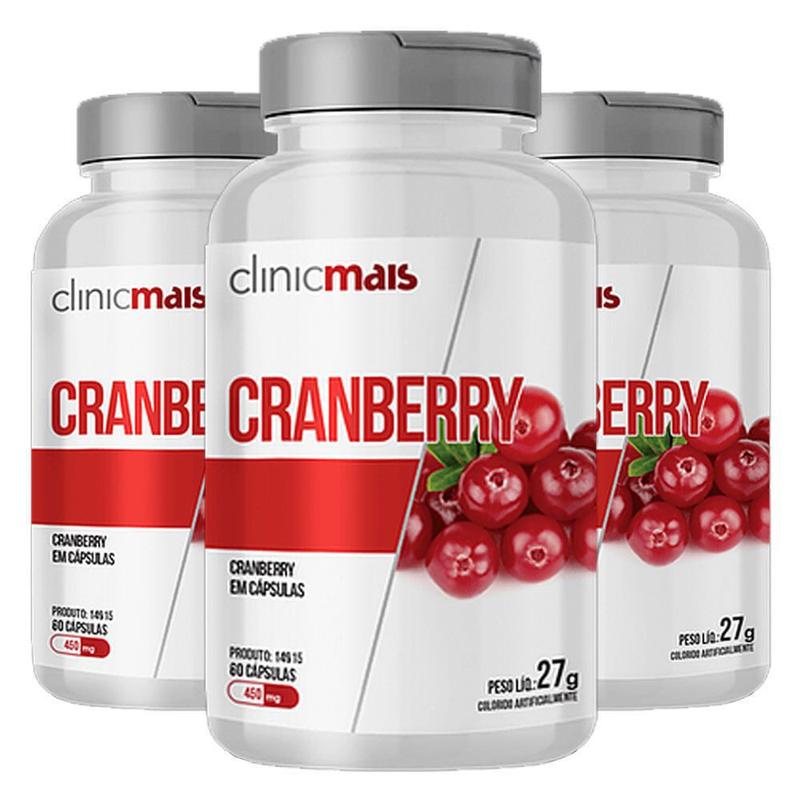 Kit 3x Cranberry (450mg) 60 Cápsulas - Chá Mais - Cha Mais ...