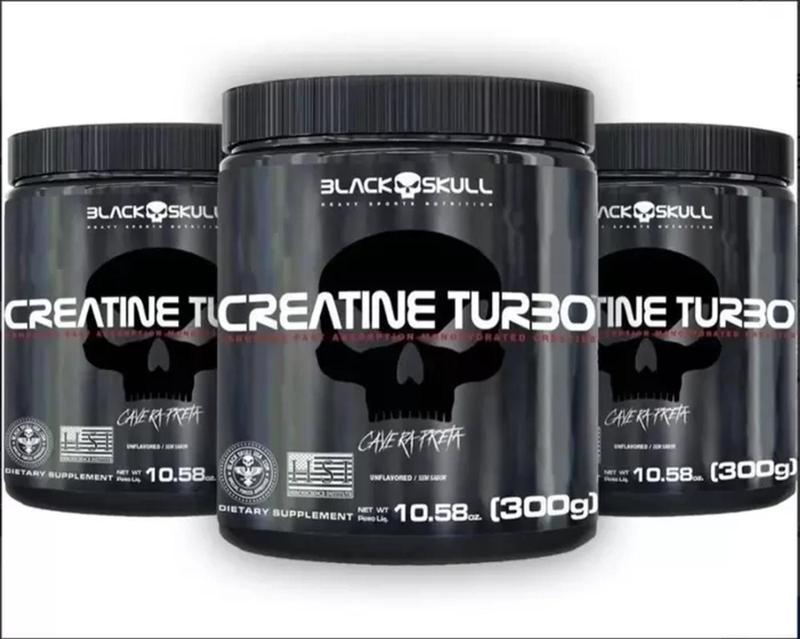 Kit 3x Creatina Turbo Black Skull 300g+300g+300g - Kit de Suplementos ...