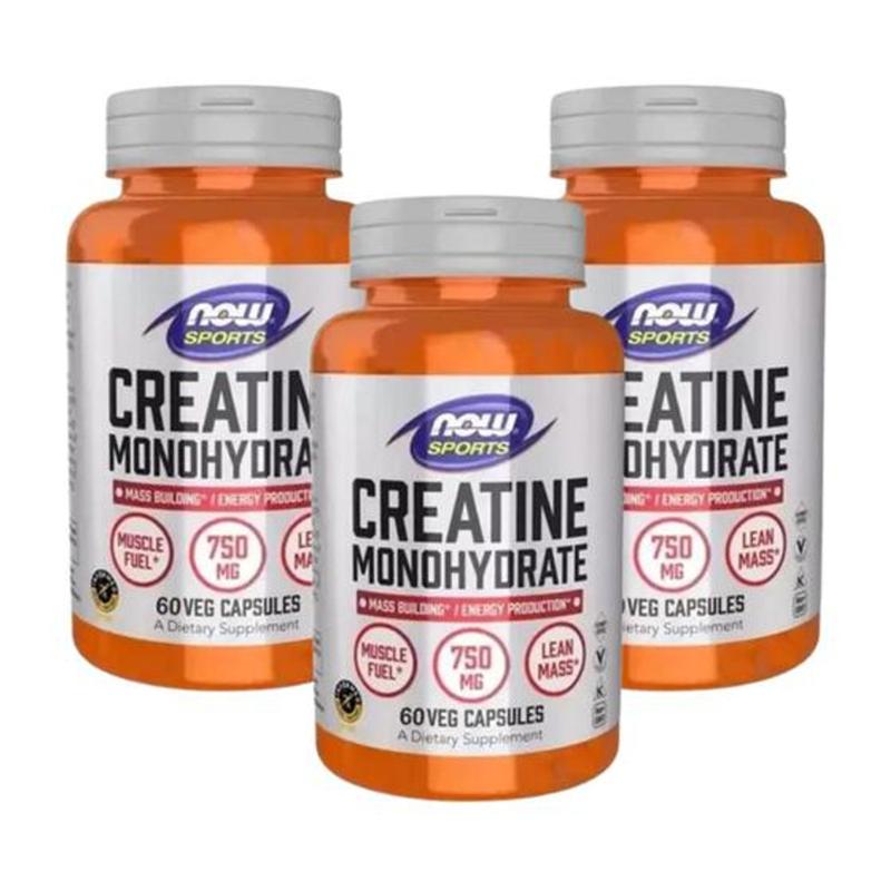 kit 3x creatine Monohydrate, 750 Mg - 60 Cáps - now sports - envio ...