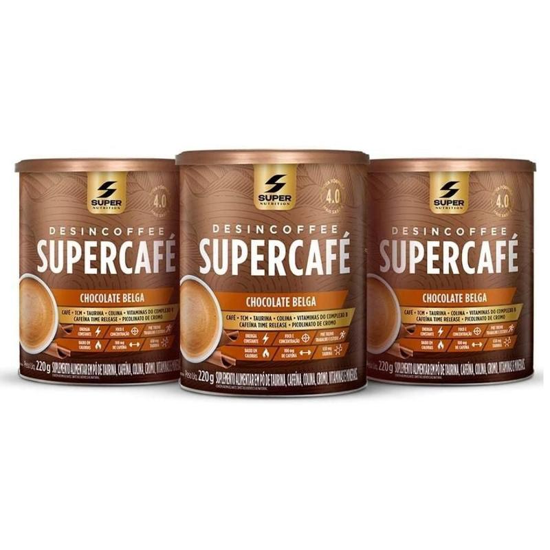 Kit 3x Desincoffee SuperCafé Chocolate Belga Desinchá 220g - Chá para ...