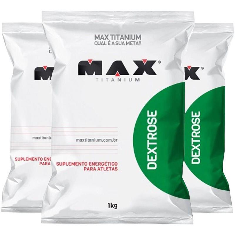 Kit 3X Dextrose Carboidrato Em Pó 1Kg Max Titanium - Dextrose ...