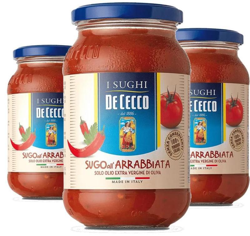 Kit 3X Molho De Cecco All' Arrabiata 400G - Tomate Pelado - Magazine Luiza