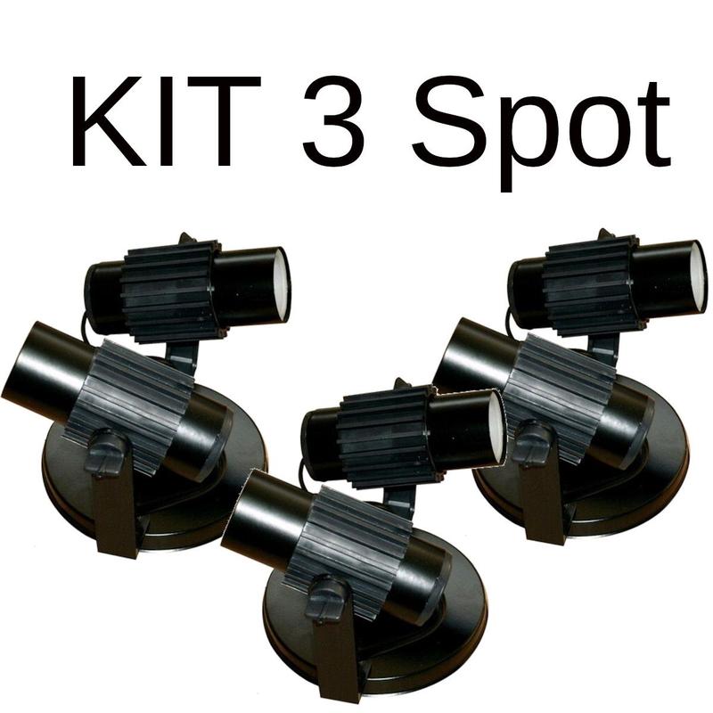 KIt 3x Spot led teto parede 2 lampada led lustre spot aletado luminaria ...