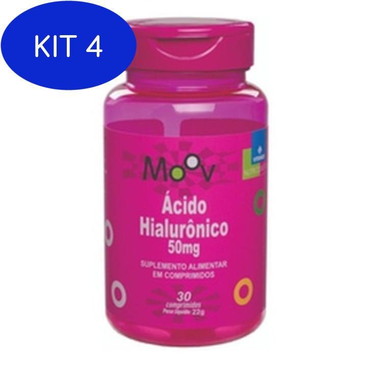 Kit 4 Ácido Hialurônico 50Mg 30 Comprimidos - Moov - Fitoterápicos e Vitaminas - Magazine Luiza