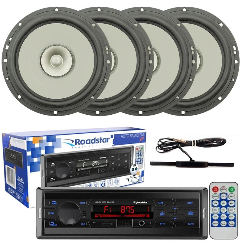 Kit 4 Auto Falante 6 Pol + Radio Carro Bluetooth + Antena Fm Fox Golf ...