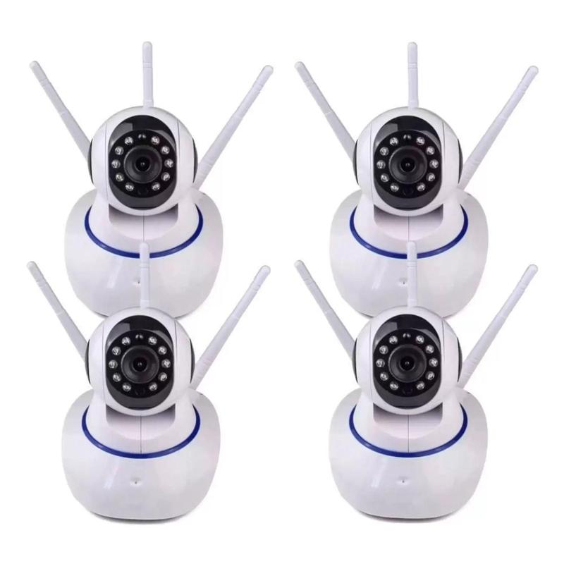 kit 4 Babá Eletrônica Câmera Wi-fi Full HD 1080p Visão Noturna C ...
