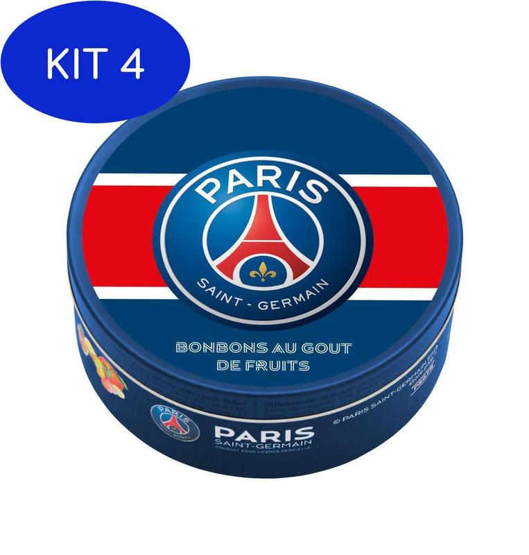 Kit 4 Balas Fine Drops Futbol Psg Sabor Mix De Frutas 200G - Woogie ...