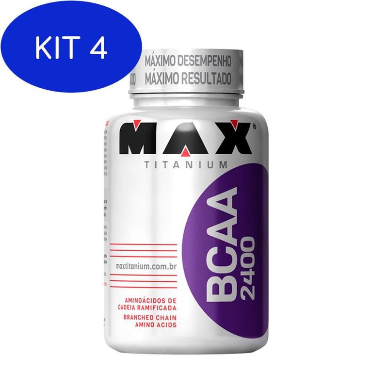 Kit 4 BCAA 2400 Max Titanium 100 Cápsulas - BCAA - Magazine Luiza