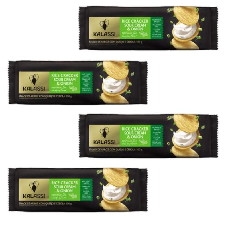 Kit 4 Biscoito Snack De Arroz Kalassi Sabor Cebola 100 Gr - Biscoito ...