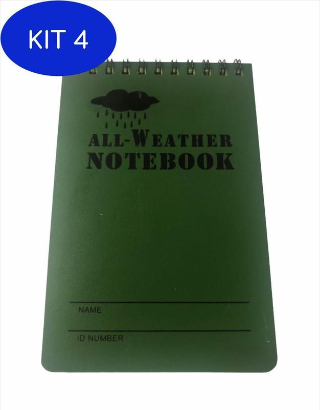 Kit 4 Bloco De Notas Táticas Todos Os Climas Notebook - LUX - Bloco de ...