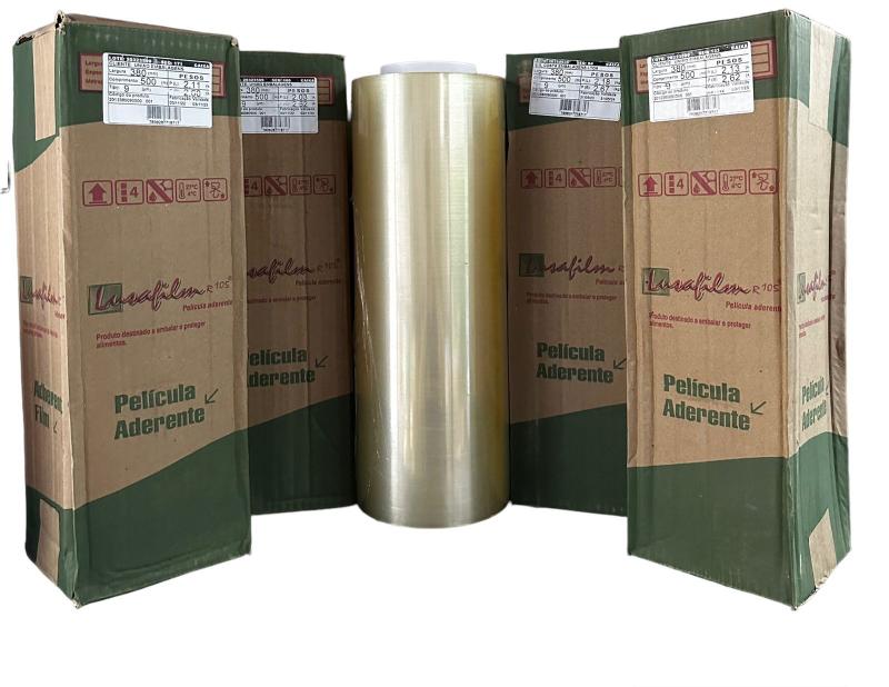 kit 4 Bobina Plastico Filme Pvc Esticavel 38Cm X 1000 Metros - E A ...