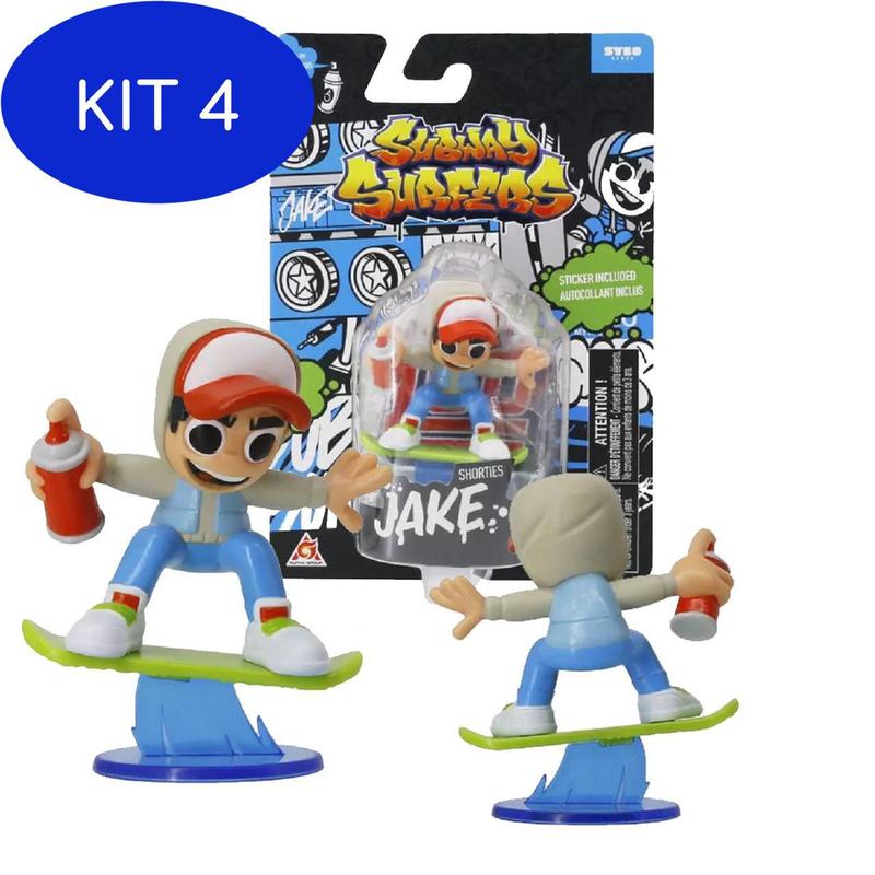 Kit 4 Boneco Jake Subway Surfers 5cm - Bang Toys - Bonecos - Magazine Luiza