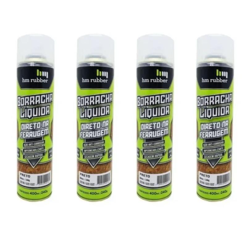 Kit 4 Borracha Líquida Impermeabilizante 400ml Hm Rubber Spray - Impermeabilizante - Magazine Luiza