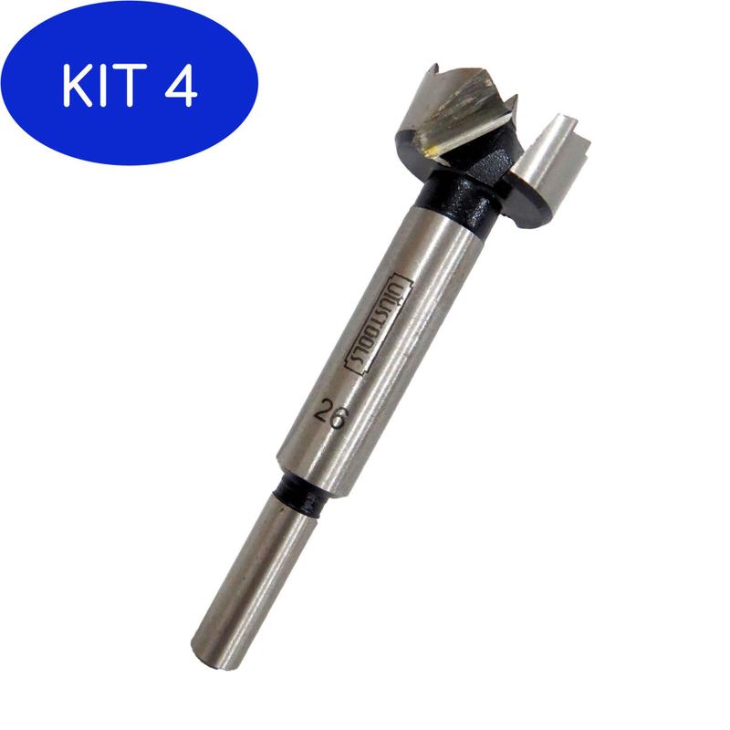 Kit 4 Broca Fresa Tipo Forstner Para Madeira 26mm - Uyustools - Broca ...