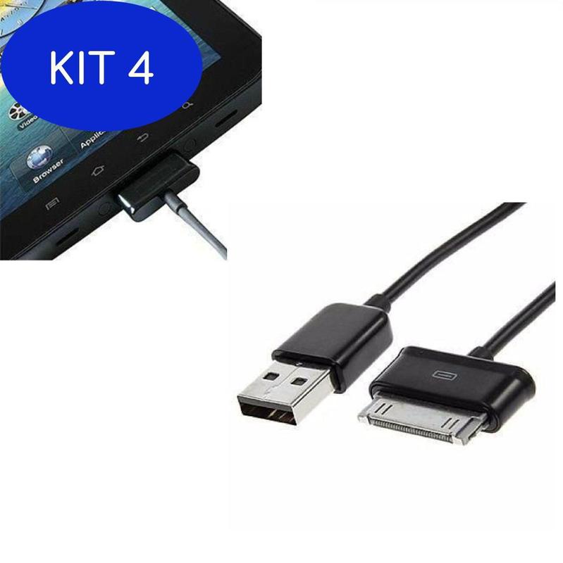 Kit 4 Cabo Carregador Usb Tablet Para Samsung Tab P1000 3110 3100 - Usb ...