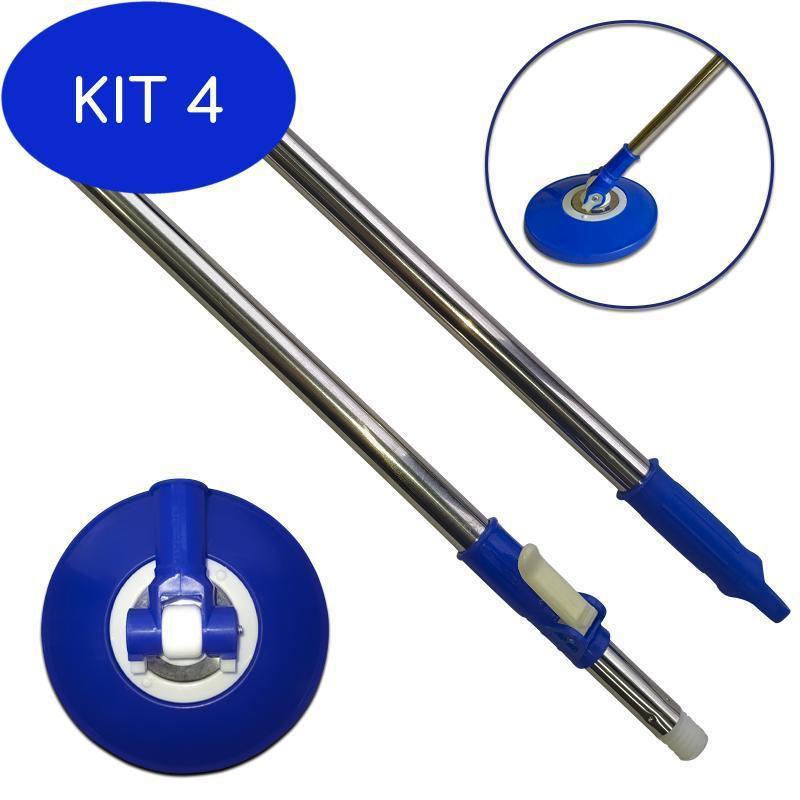 Kit 4 Cabo Para Balde Mop Giratório 360 Limpeza Prática - Bompack - Mop ...