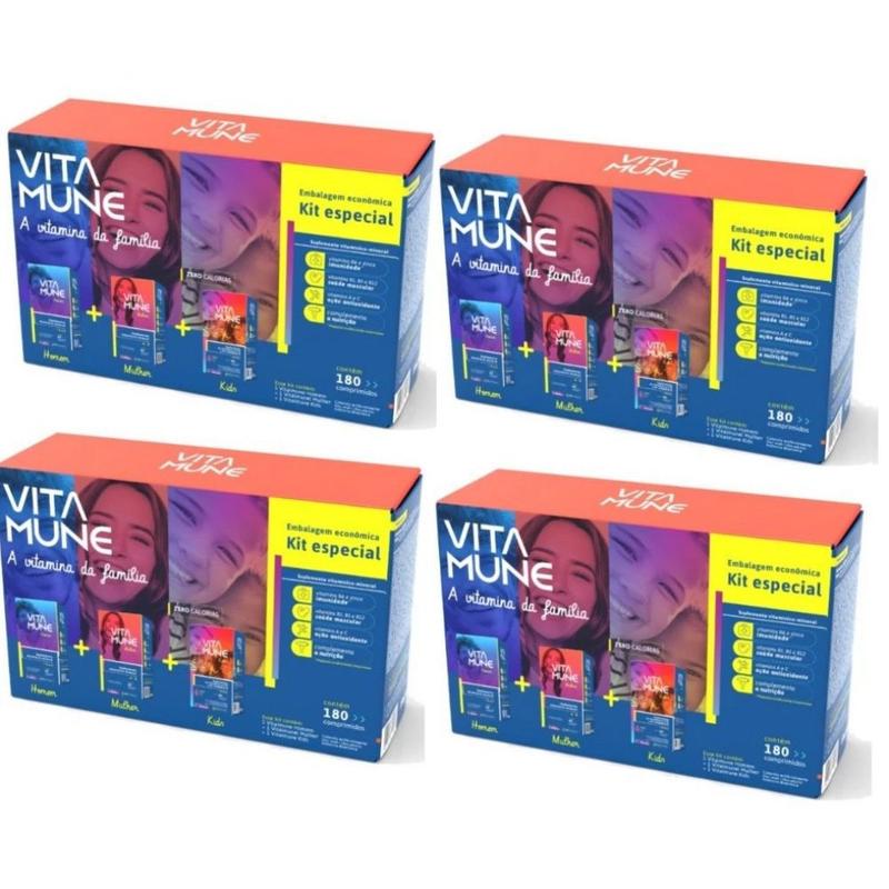 Kit 4 Caixa Vita Mune Familia Vita Mune Mulher Cimed C/60 + 1 Cx Vita ...