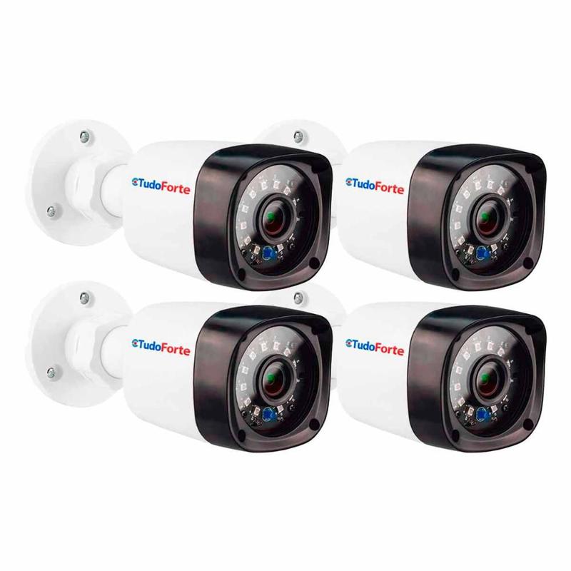 Kit 4 Câmeras Tudo Forte Bullet Full HD 1080p com Visão Noturna ...