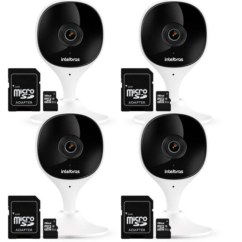 Kit 4 Câmeras Wi-Fi Aúdio Inteligência Artificial iMx Intelbras Visão ...