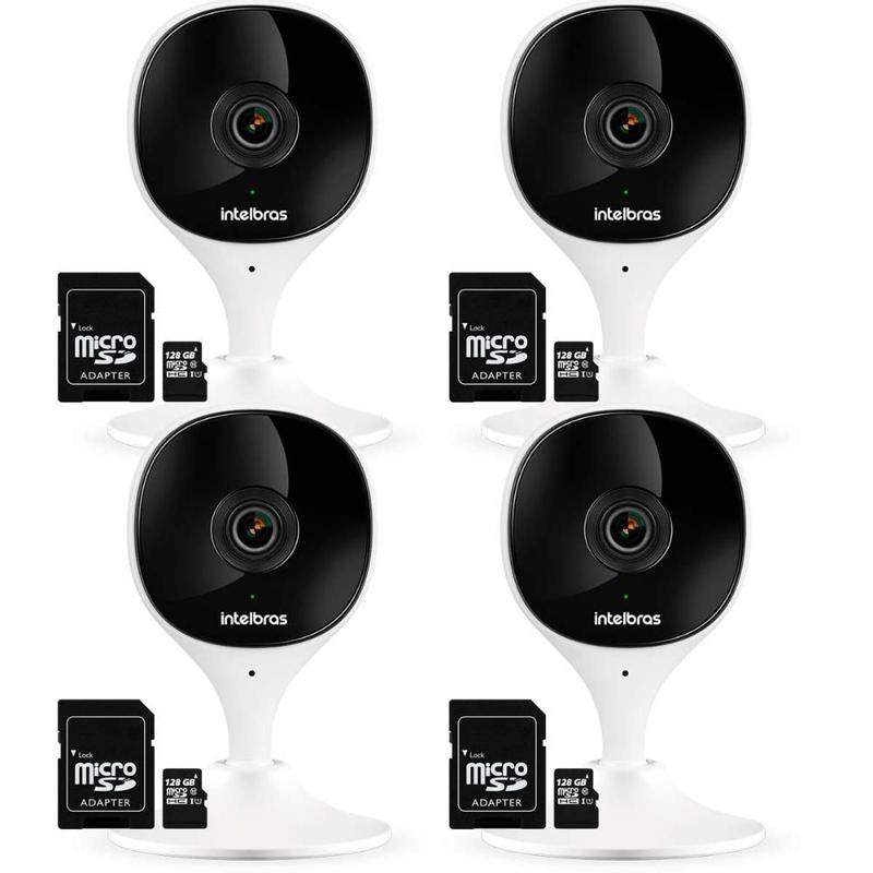 Kit 4 Câmeras Wi-Fi com Áudio e Inteligência Artificial iMX C Intelbras ...