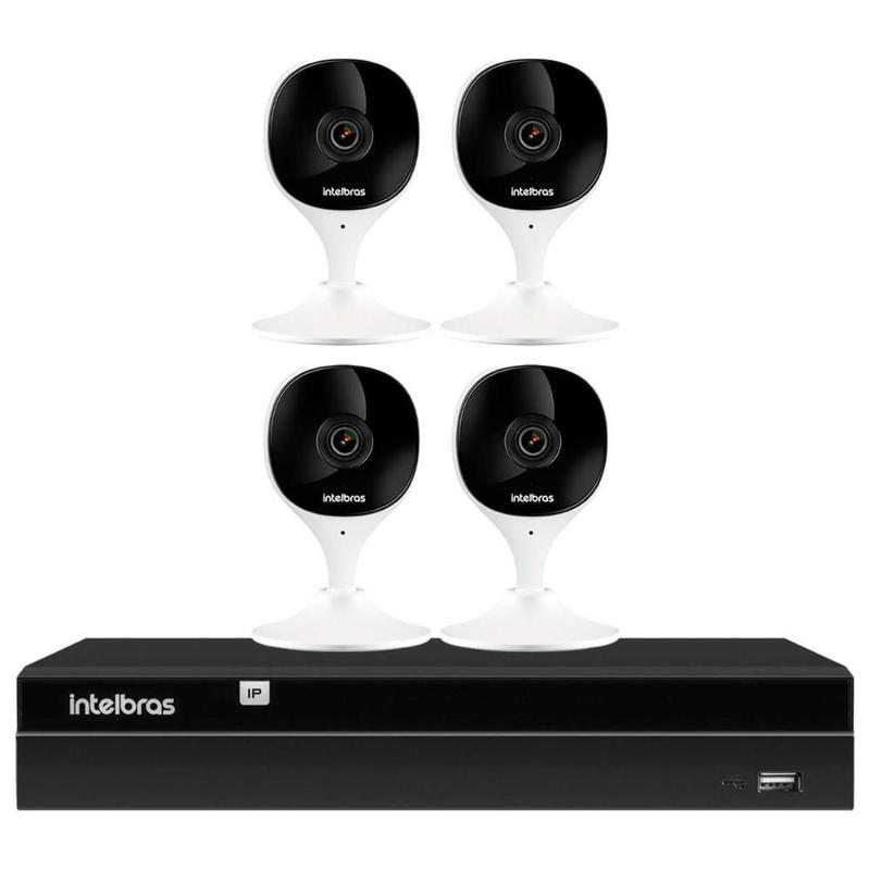 Kit 4 Câmeras Wi-Fi iMx C Intelbras Visão Superwide e Inteligência ...