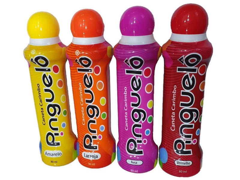 Kit 4 Caneta Carimbo Pinguelô De 80Ml Marcador De Bingo - Jcplus ...
