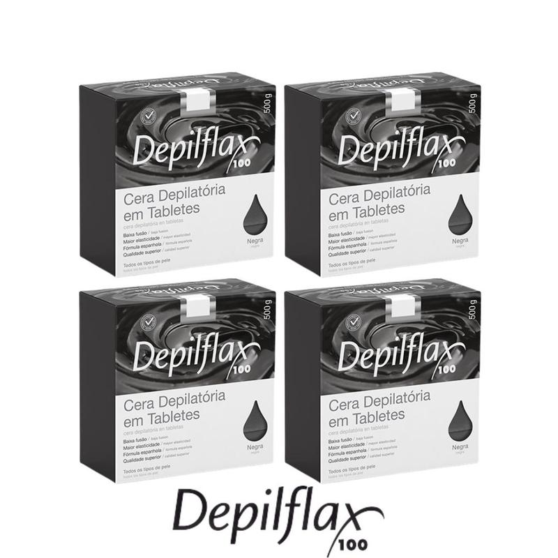 Kit 4 Cera Quente De Depilação Negra Corporal e Facial Em Barras ...