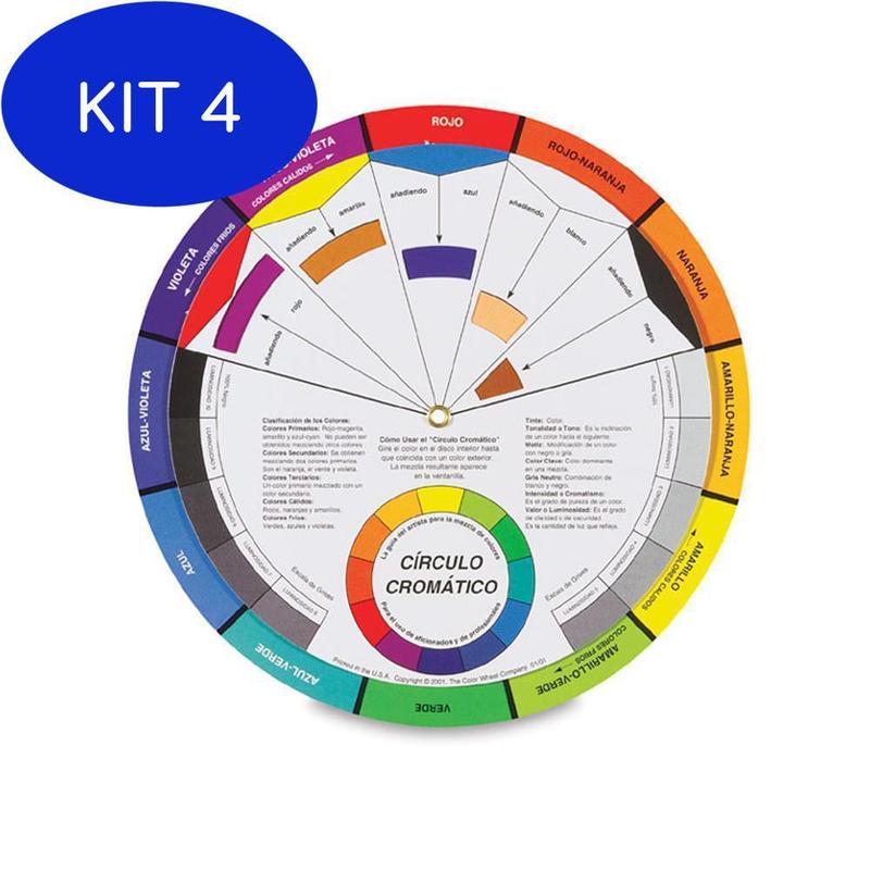 Kit 4 Círculo Cromático The Color Wheel Pequeno 3502 - Círculo ...